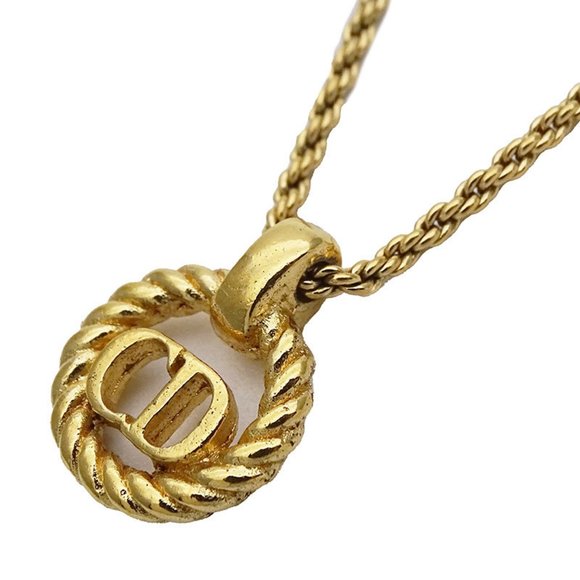 Dior | Jewelry | Christian Dior Necklace Womens Gold Circle Round ...